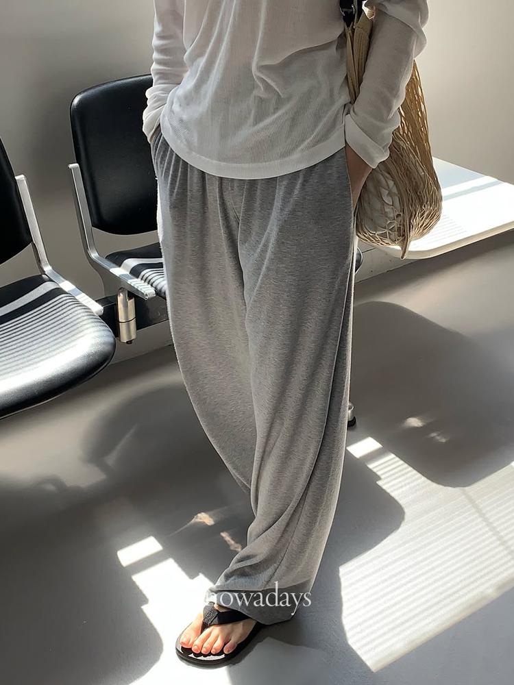 나우어데이즈 monique 모니크 소프트 밴딩 팬츠 썸머 일자 와이드 데일리 바지 (3col)