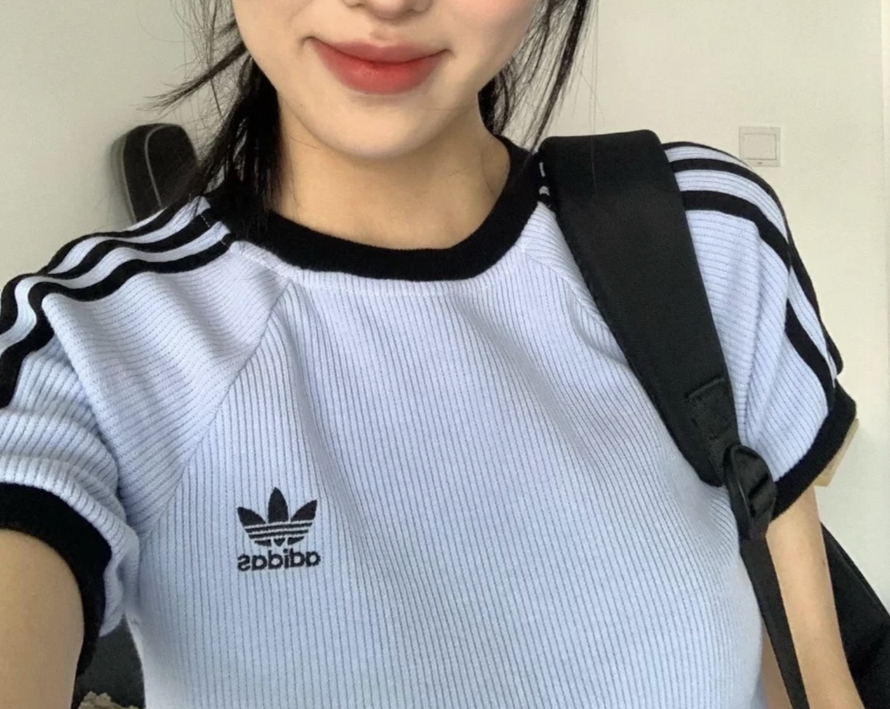 주데이 아디다스 삼선 슬림 티셔츠 로즈브릭 블루던 IC5464 IC5462