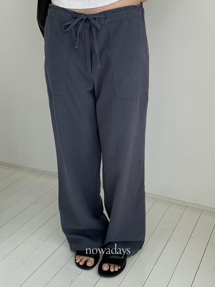 나우어데이즈 founders 파운더스 콥 카펜터 팬츠 코튼 스트링 일자 와이드 데일리 바지 (3col)