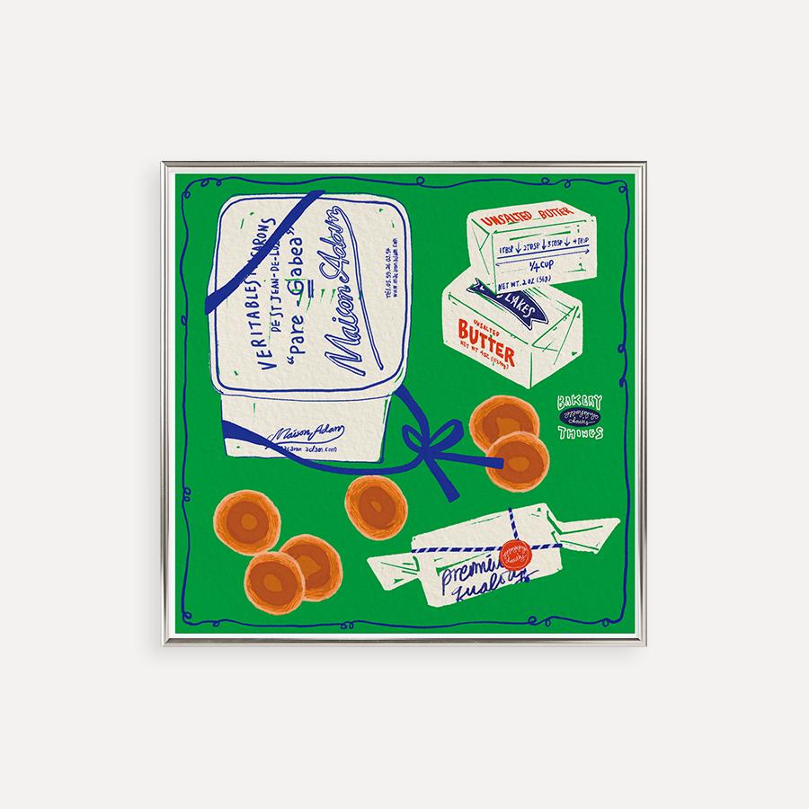 커런트브라운 메종아담 짱셔요 드로잉 Jjjangsyuyo Drawing 아트 프린트 50x50