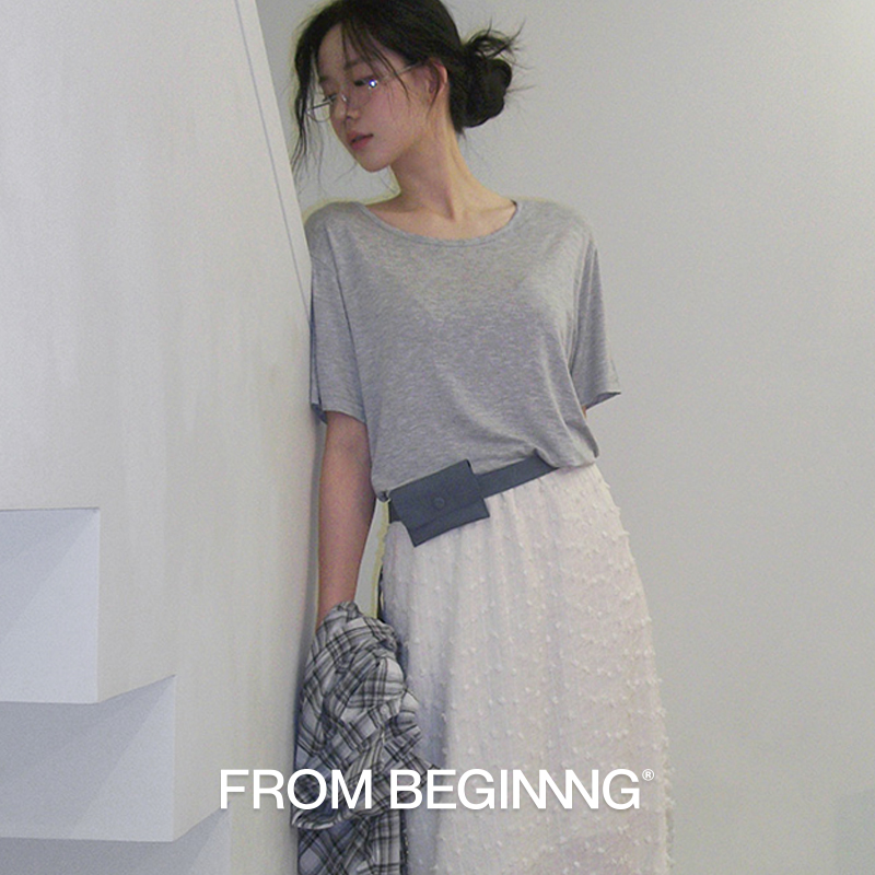 프롬비기닝 [8만장돌파][MADE]로즈 데일리U넥반팔티 (4color) (반팔 반팔티 레이어드 티셔츠 레이어드티 레이어드반팔 레이어드티셔츠 반팔티셔츠 슬리브 가을)