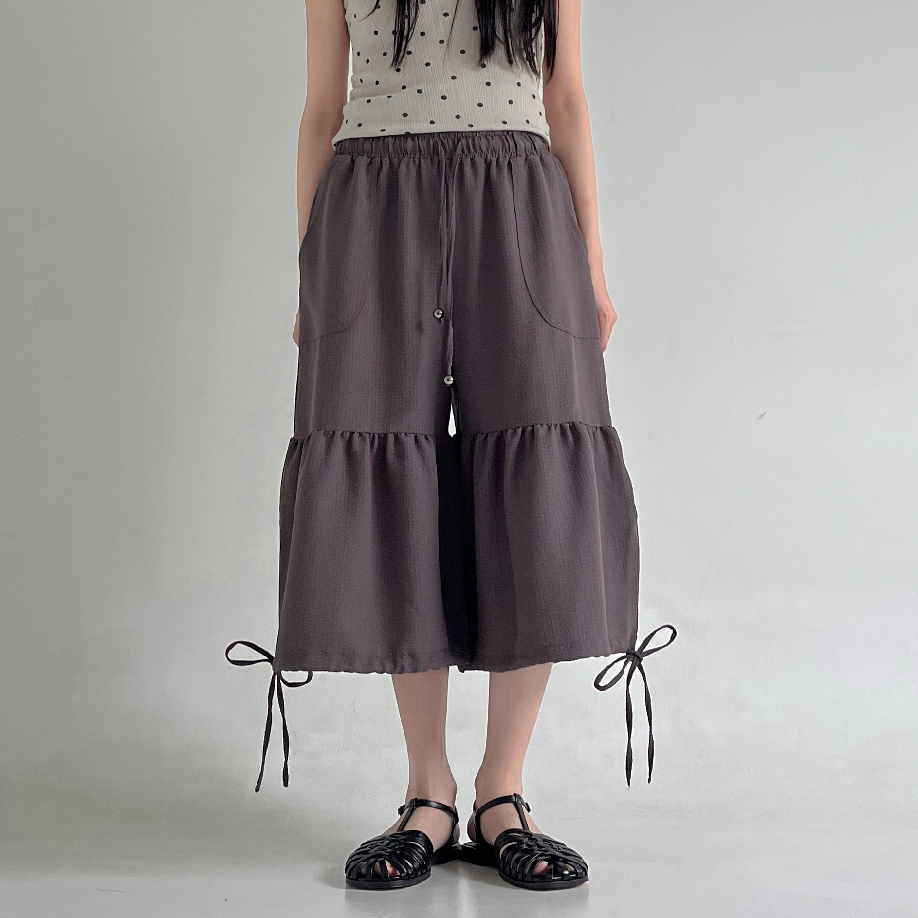 오오보 PUFF BERMUDA PANTS