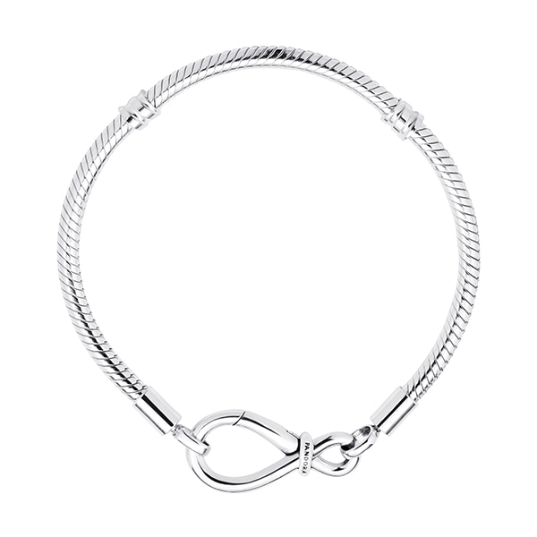 트랜드메카 판도라 590792C00 모먼트 인피니티 노트 스네이크 체인 실버 팔찌